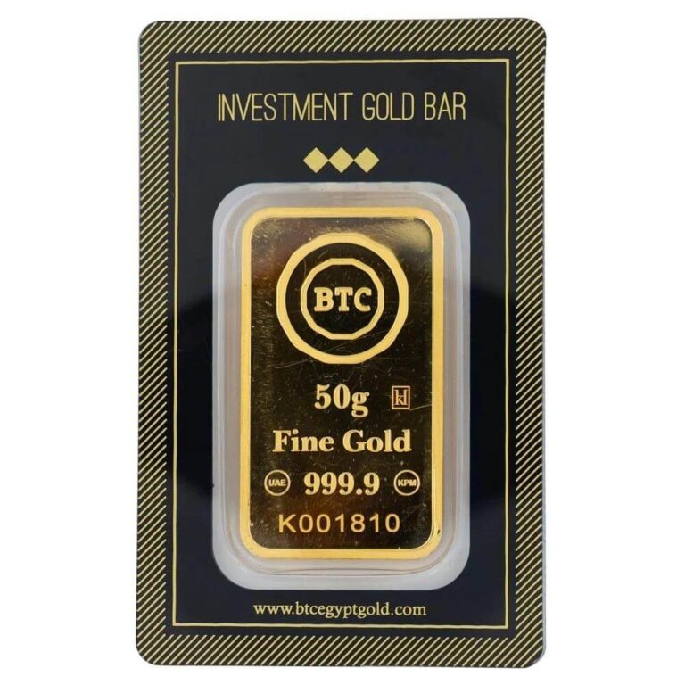 BTC Fine Gold Bar – 50g (24K, 999.9 Purity) – Certified Wealth ...